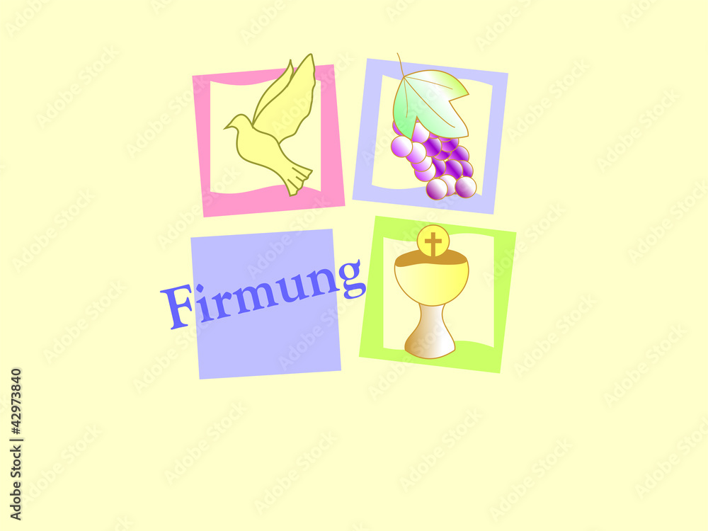 Karte Firmung Stock-Vektorgrafik | Adobe Stock