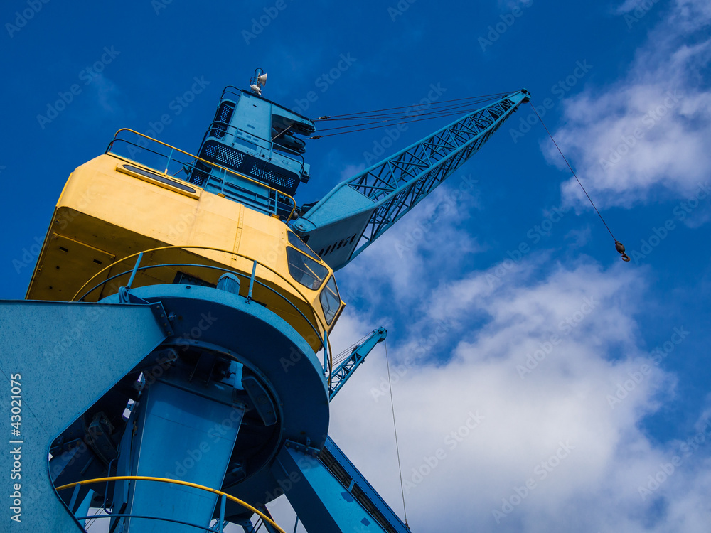 Hafenkran im Stadthafen von Rostock. Stock Photo | Adobe Stock