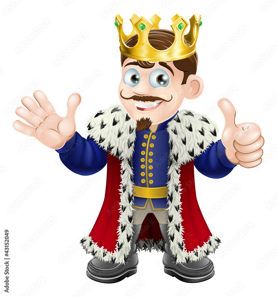 Cartoon King Mascot Stock Vector | Adobe Stock