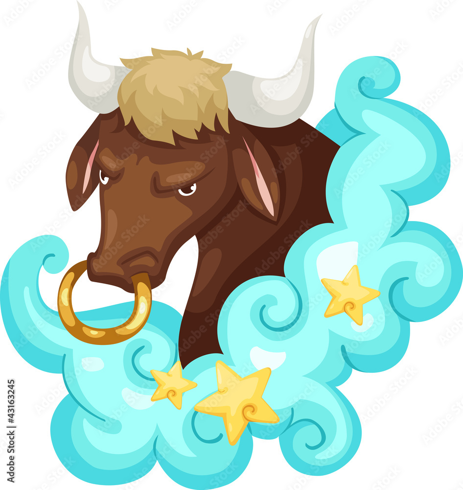 Zodiac signs -Taurus vector Illustration Stock Vector | Adobe Stock
