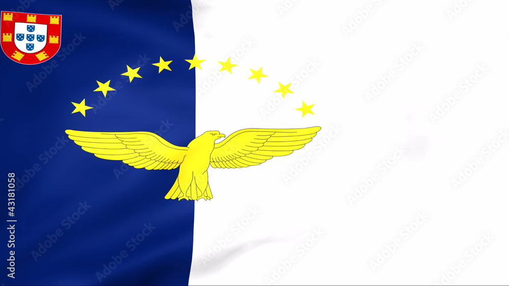 Developing the flag of Azores Stock Video | Adobe Stock