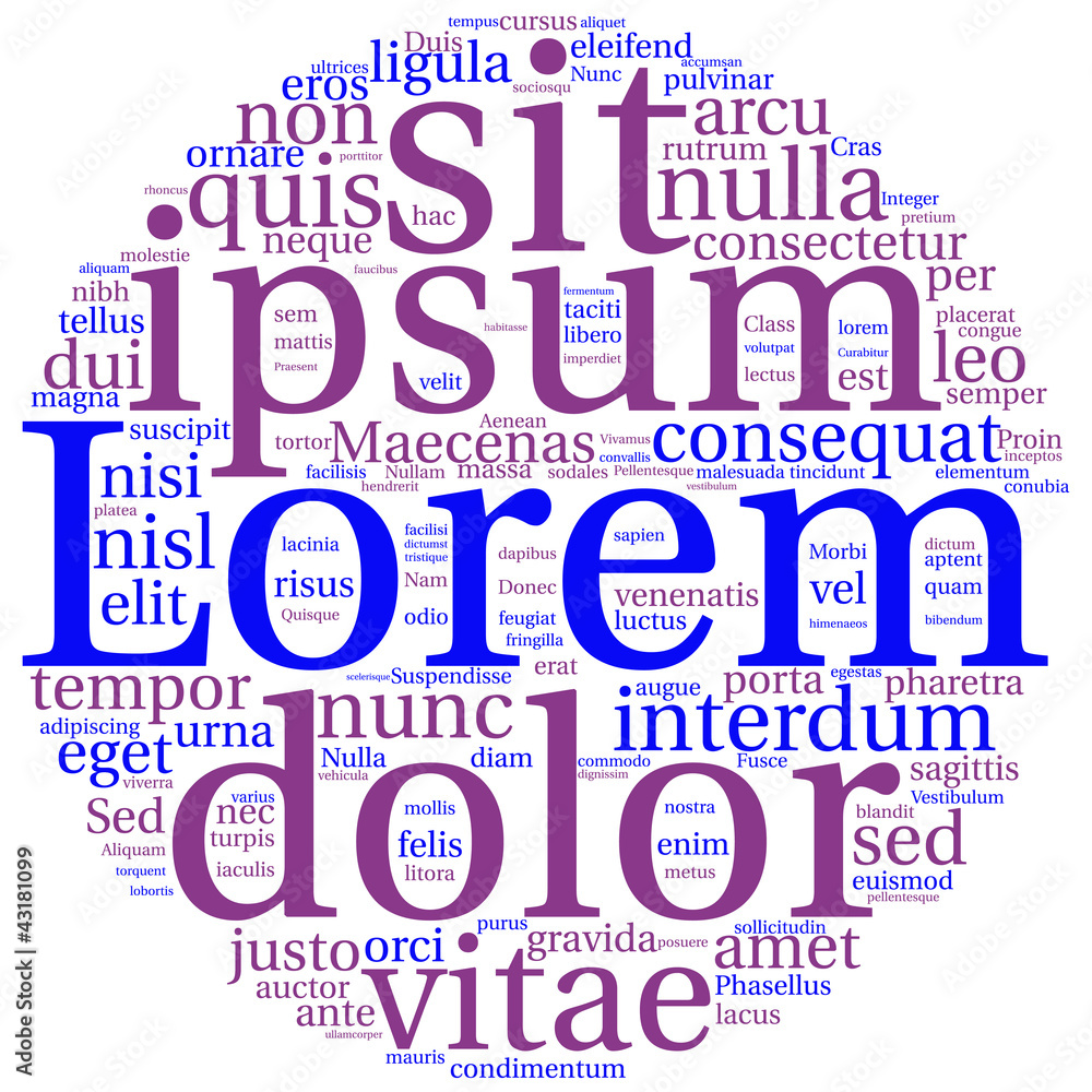Lorem ipsum dolor Tag Cloud Stock Illustration | Adobe Stock