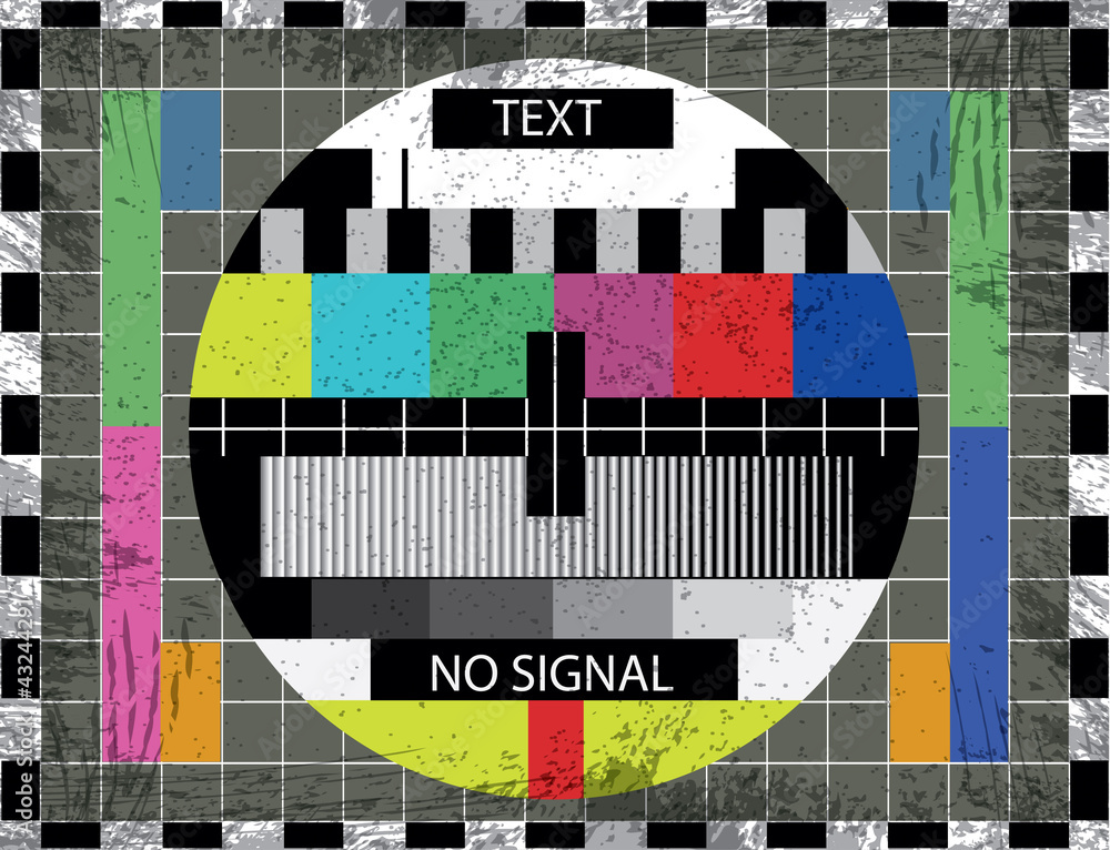tv color test screen on grunge background - illustration Stock ...