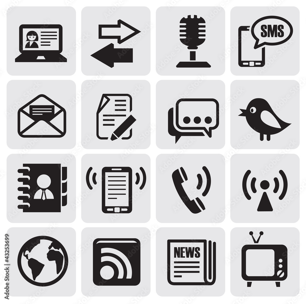 communication set Stock Vector | Adobe Stock