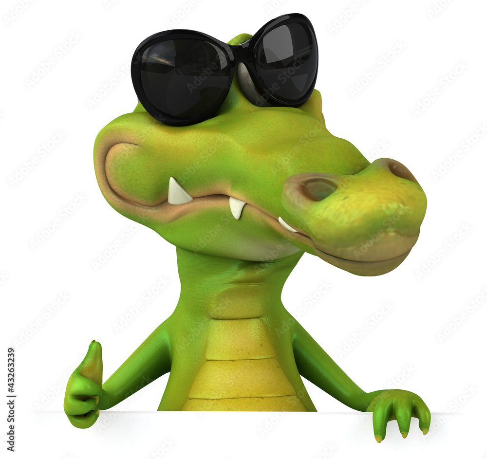 Fun crocodile Stock Illustration | Adobe Stock