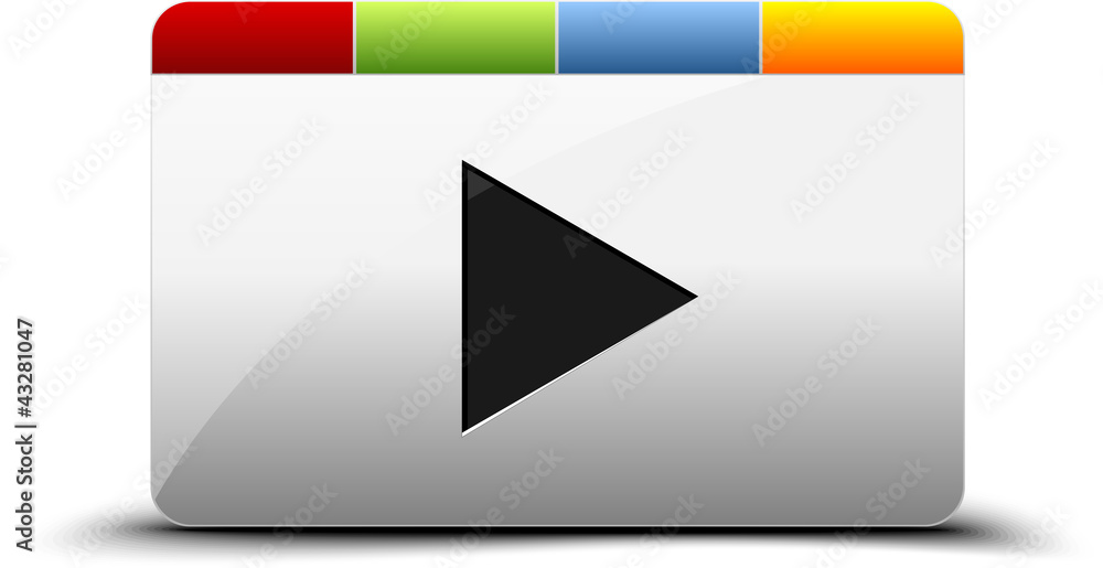 Play button Stock Vector | Adobe Stock