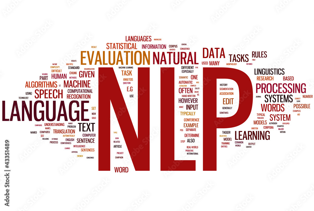 Photo & Art Print NLP, Words Collage Cloud