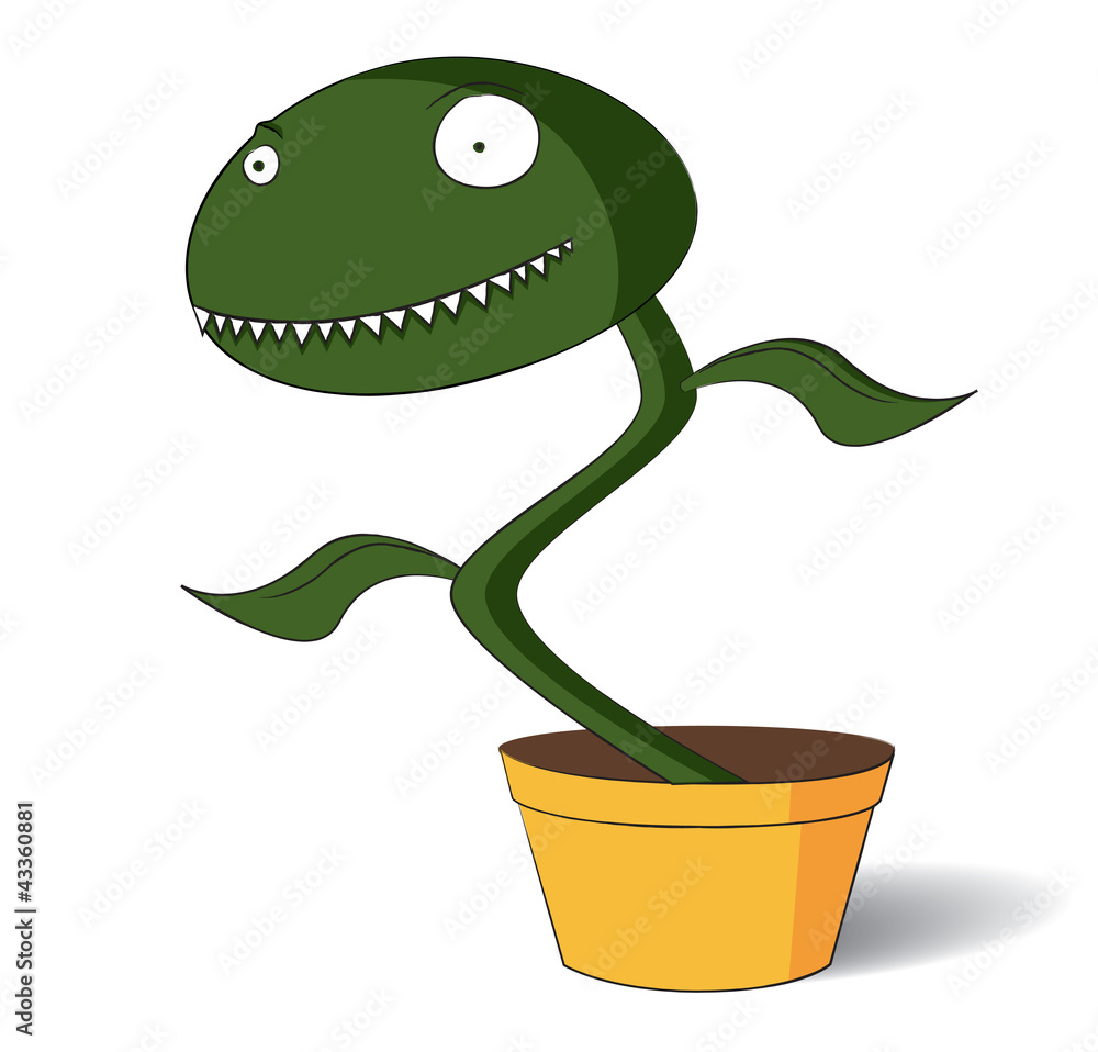 cartoon venus fly trap Stock Vector | Adobe Stock