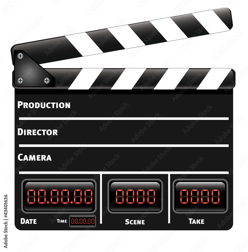 Digital clapper board_1 Stock Vector | Adobe Stock