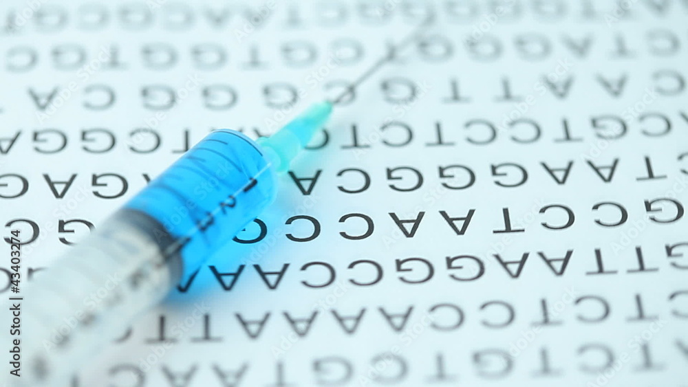 Syringe being placed on letters Stock ビデオ | Adobe Stock