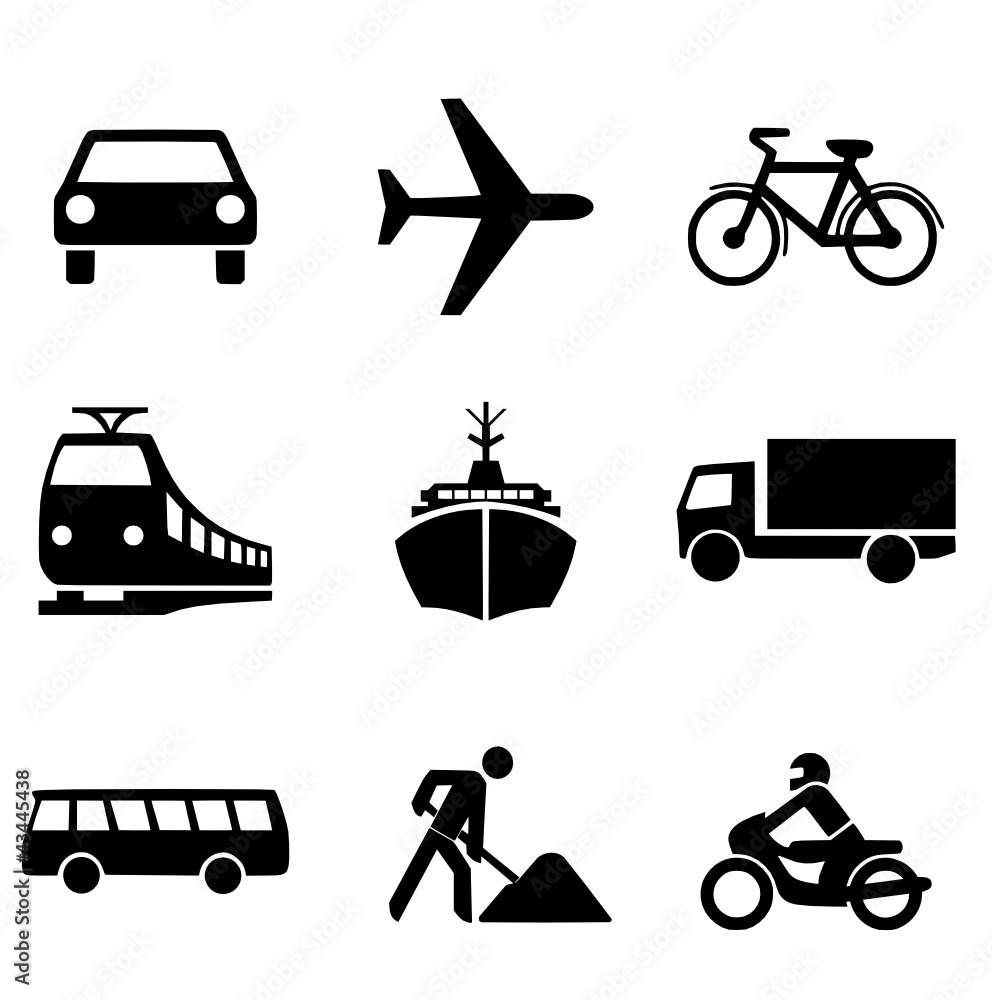 Symbole Transportmittel - Stock - GamesAgeddon