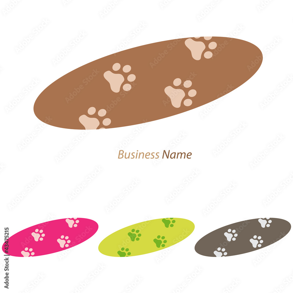 logo footstep cat Stock Vector | Adobe Stock