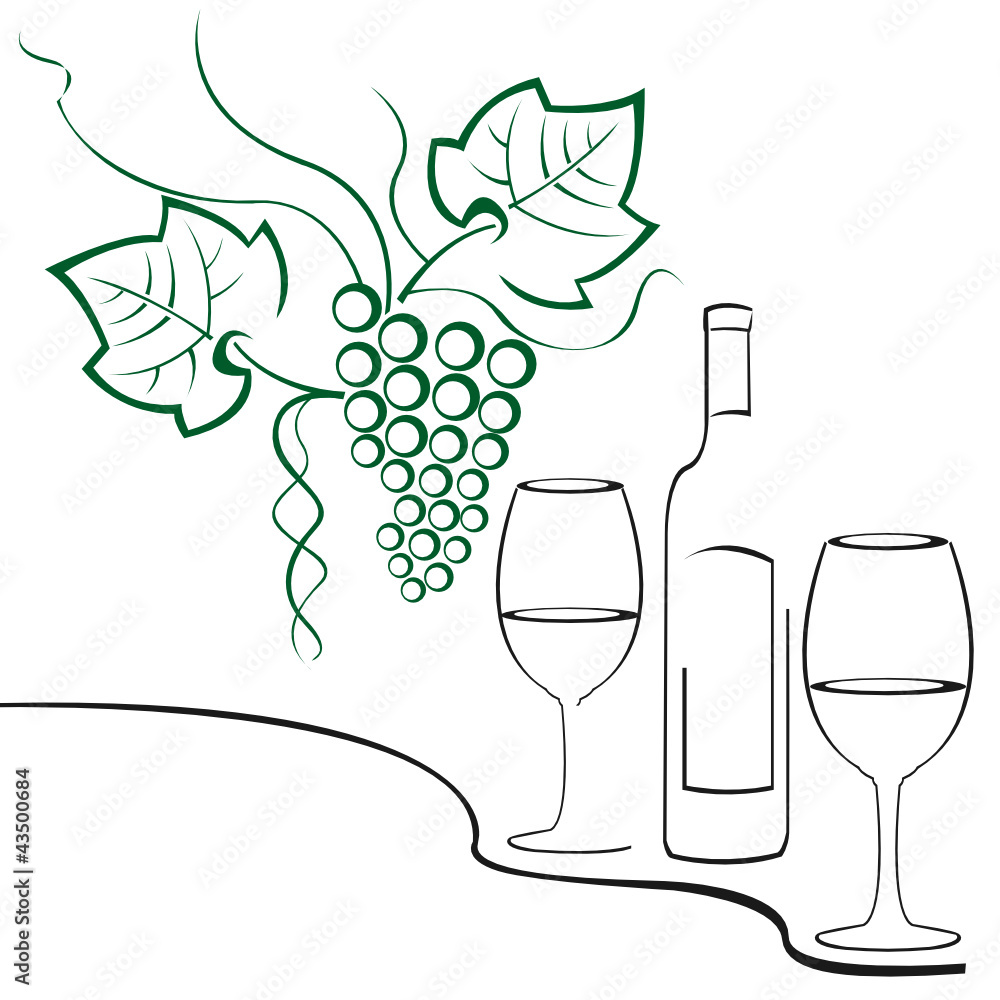 weintrauben Stock-Vektorgrafik | Adobe Stock
