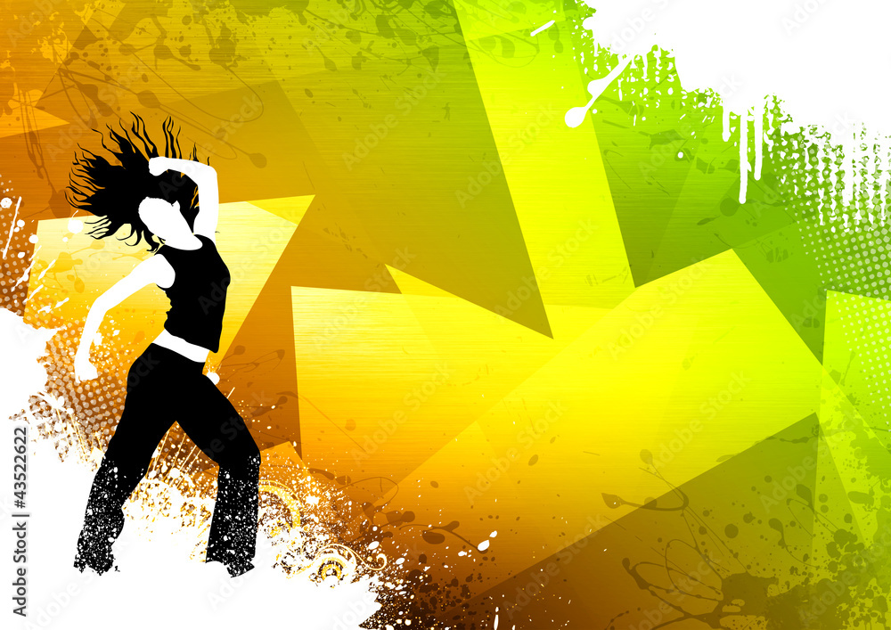 Zumba dance fitness Stock Illustration | Adobe Stock