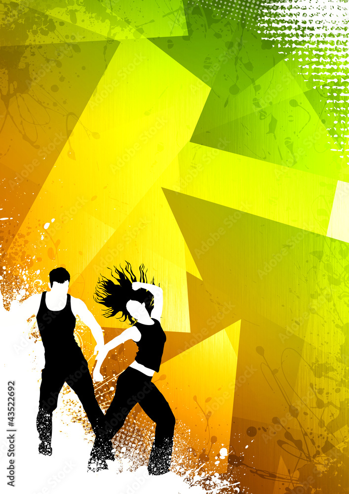 Zumba dance fitness Stock Illustration | Adobe Stock