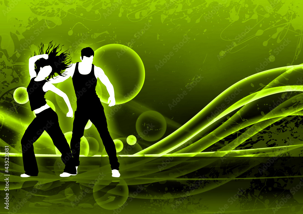 Zumba dance fitness Stock Illustration | Adobe Stock