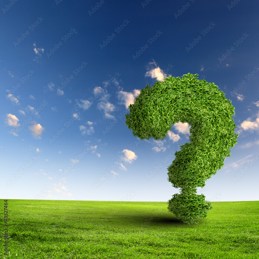 Green grass question mark Stock Illustration | Adobe Stock