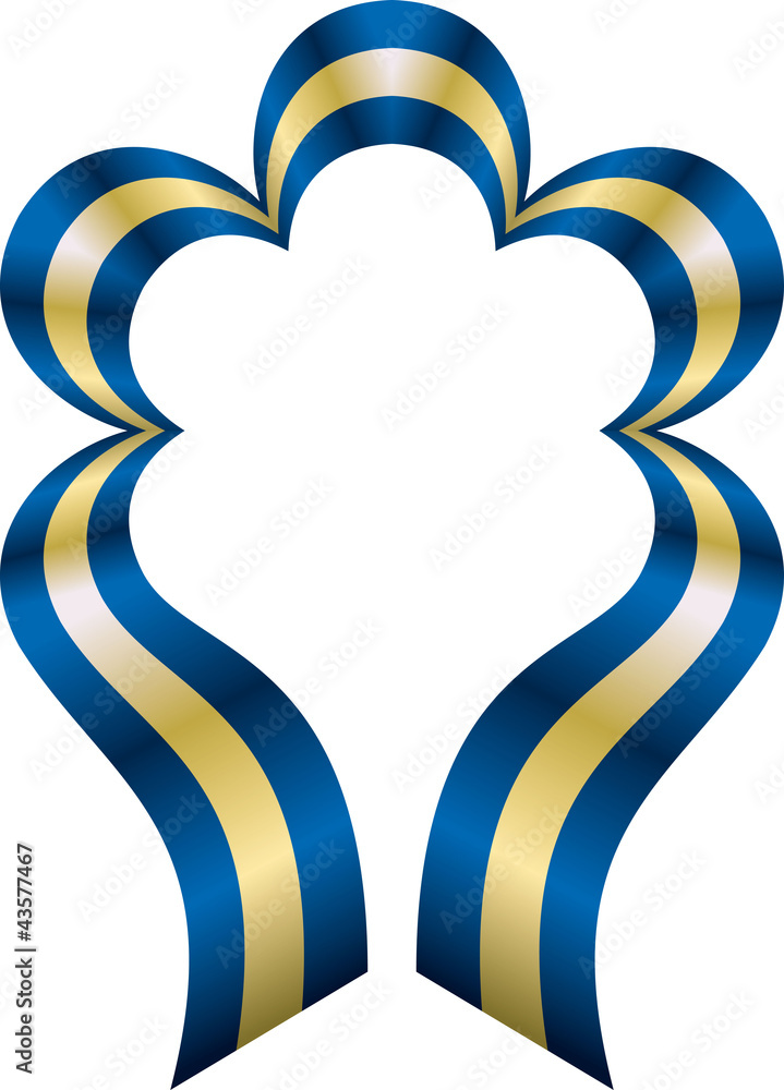 Fiocco blu e oro 2 Stock Vector | Adobe Stock