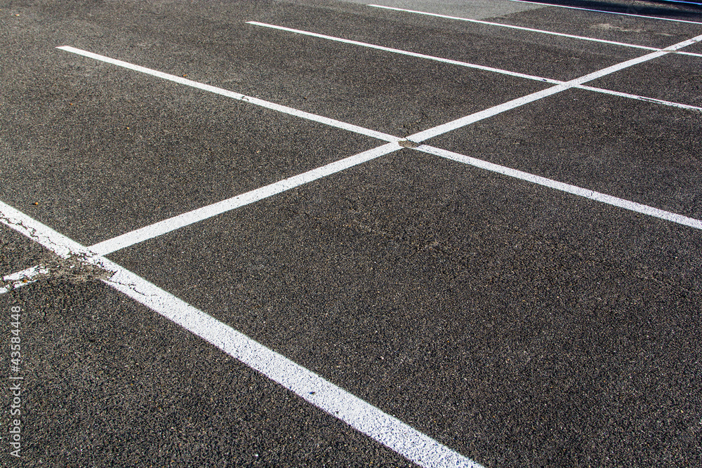 lines for parking lots drawn on the asphalt Stock Photo | Adobe Stock