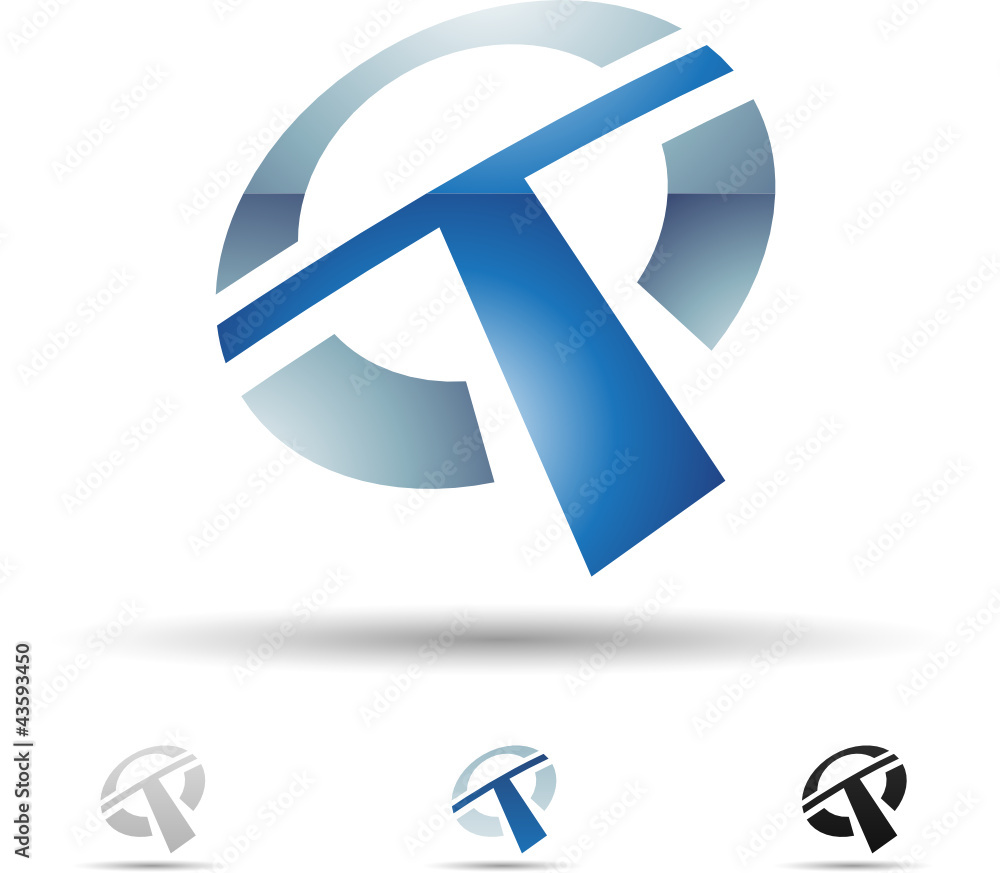 Vector illustration of abstract icons of letter T - Set 5 Stock Vector ...