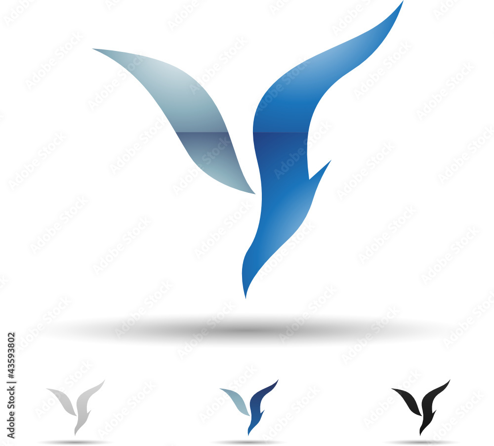 Vector illustration of abstract icons of letter Y - Set 5 Stock Vector ...