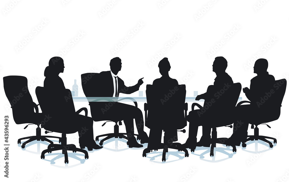 Sitzung Büro Gespräch Stock-Vektorgrafik | Adobe Stock