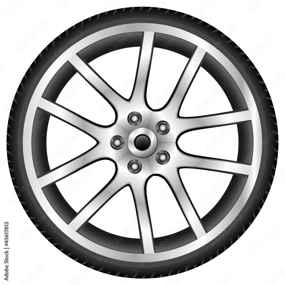 Alufelge Juli 2012 Stock-Vektorgrafik | Adobe Stock
