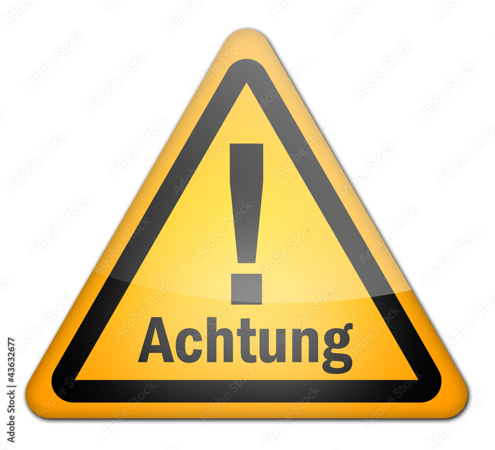 Gefahrenzeichen "Achtung" Stock-Illustration | Adobe Stock