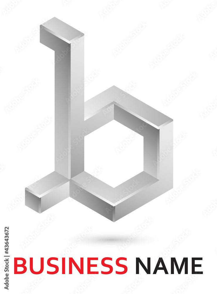 Alphabet logo design - letter b (lower-case) Stock Vector | Adobe Stock