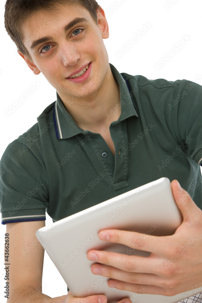 teenage boys using ipad Stock Photo | Adobe Stock