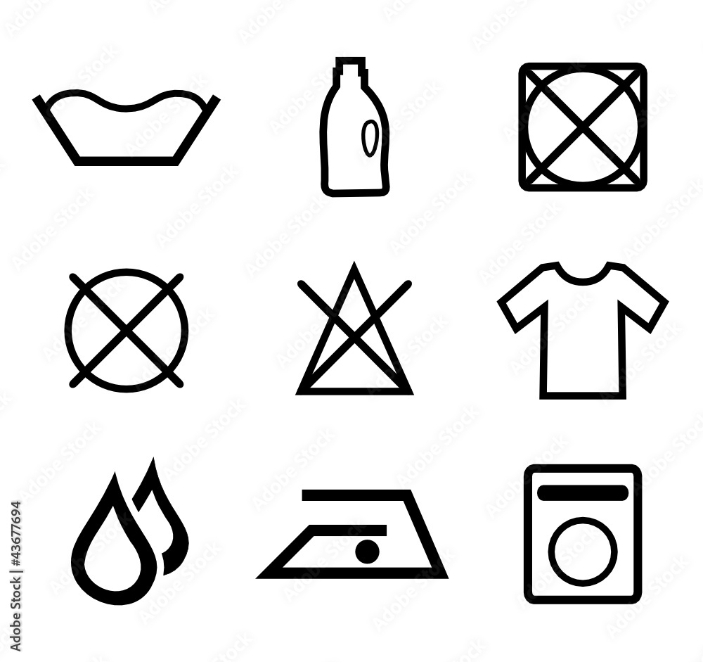 Stilvolle Chemische Reinigung Symbole Ebenbild