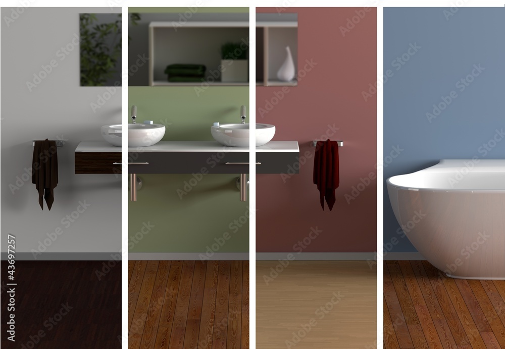 Collage Bad Stock-Illustration | Adobe Stock