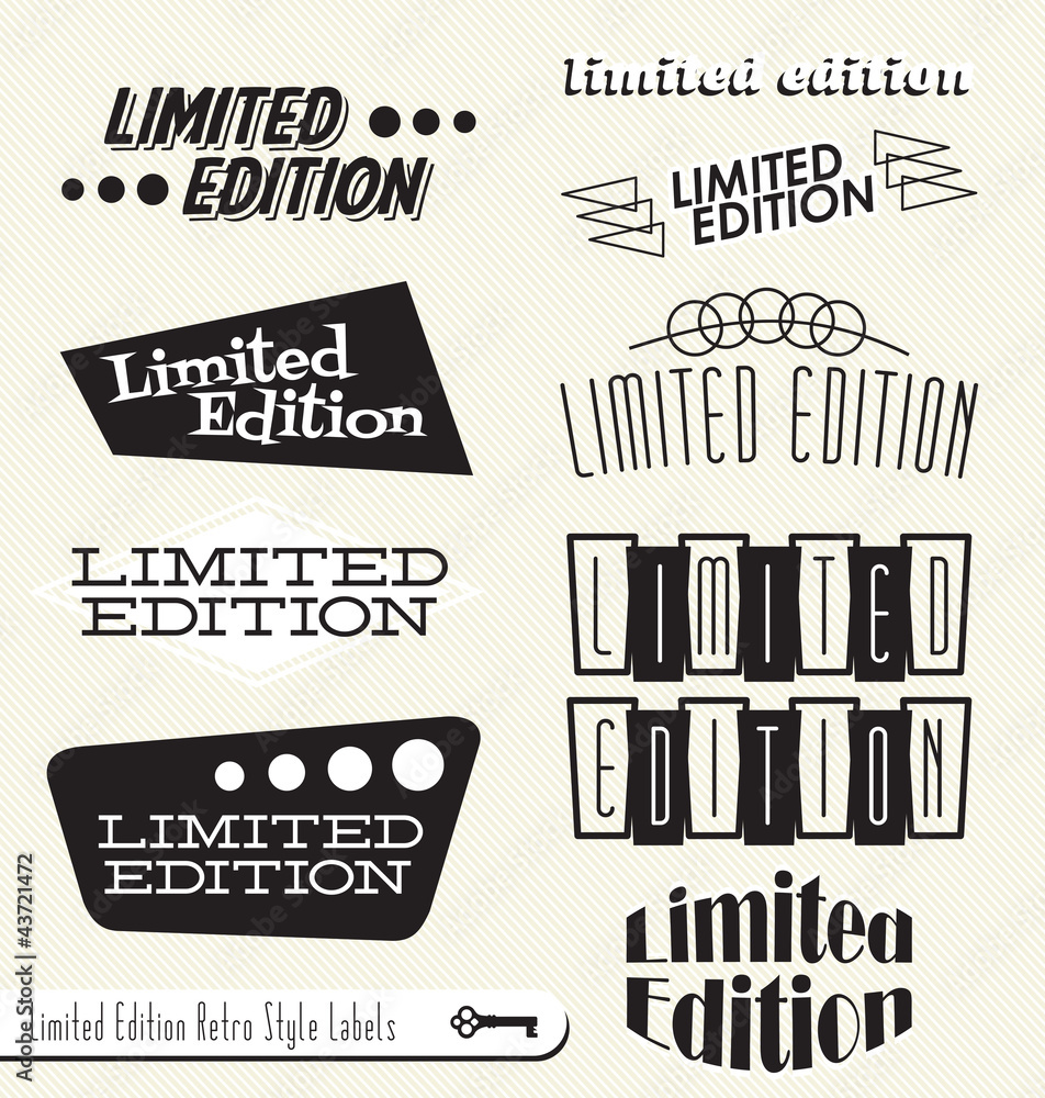 Vector Set: Limited Edition Labels and Headers Stock Vector | Adobe Stock
