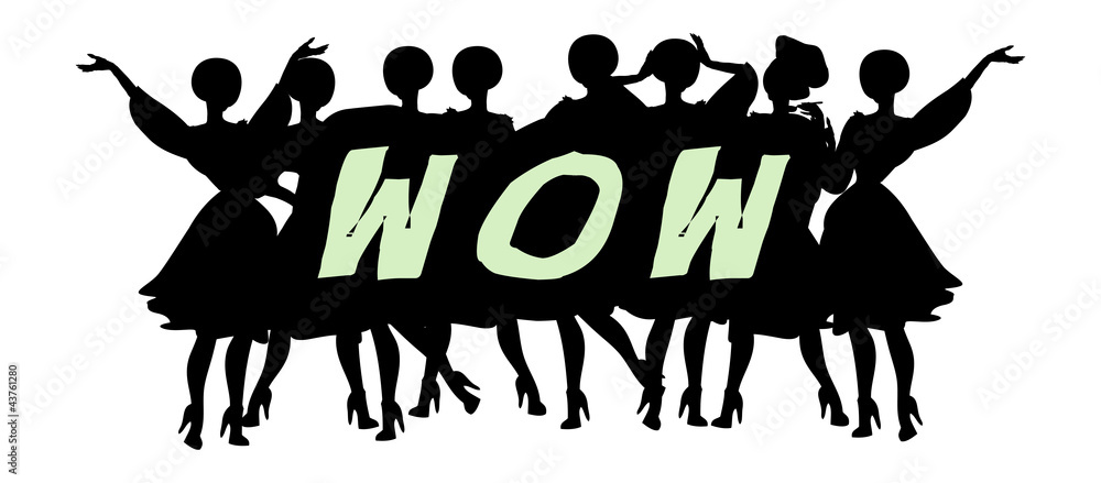 Wow - Advertising Headline - Retro Clip Art popart comic collec Stock ...