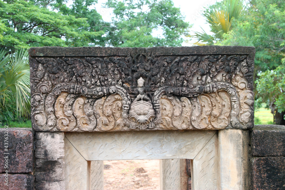 Lintel of Prasat Nang Ram, Korat, Thailand Stock Photo | Adobe Stock