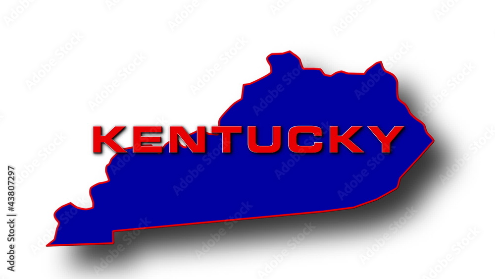 Map of the state of kentucky