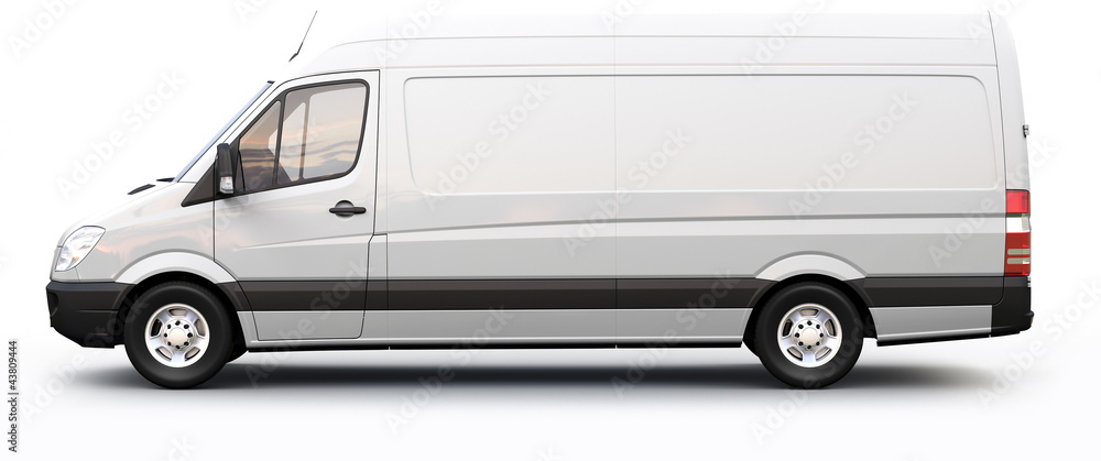 Cargo van side view Stock-Foto | Adobe Stock