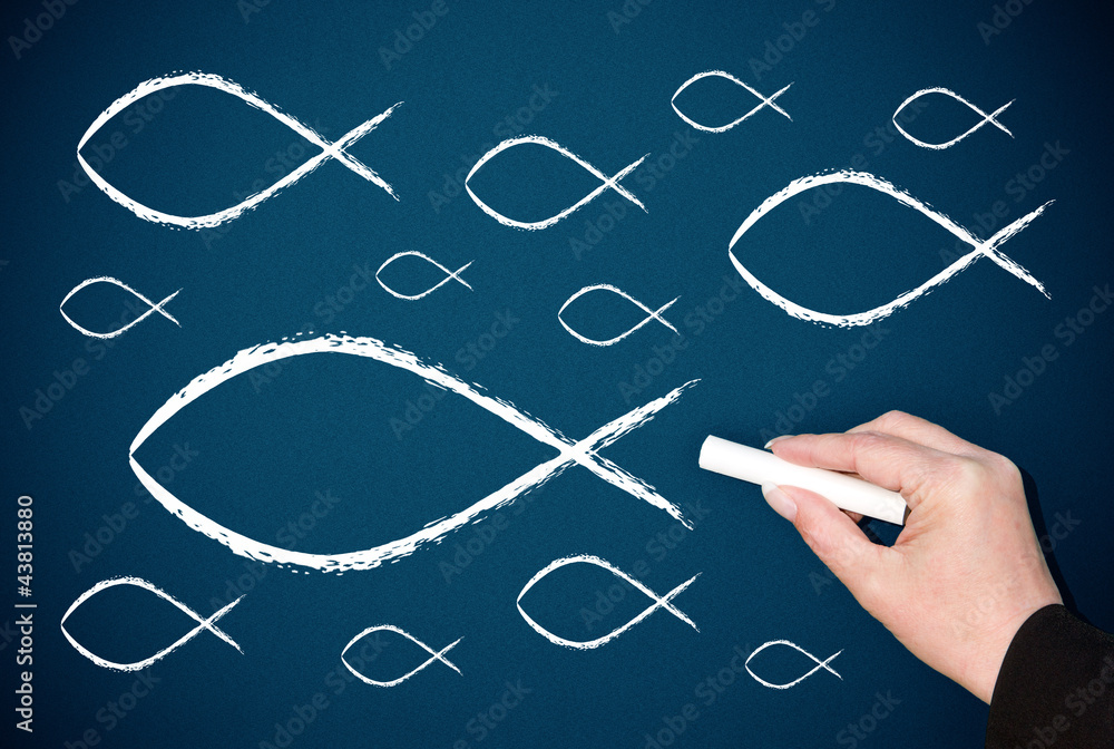 Fisch Symbole - Fish Symbols Stock Illustration | Adobe Stock