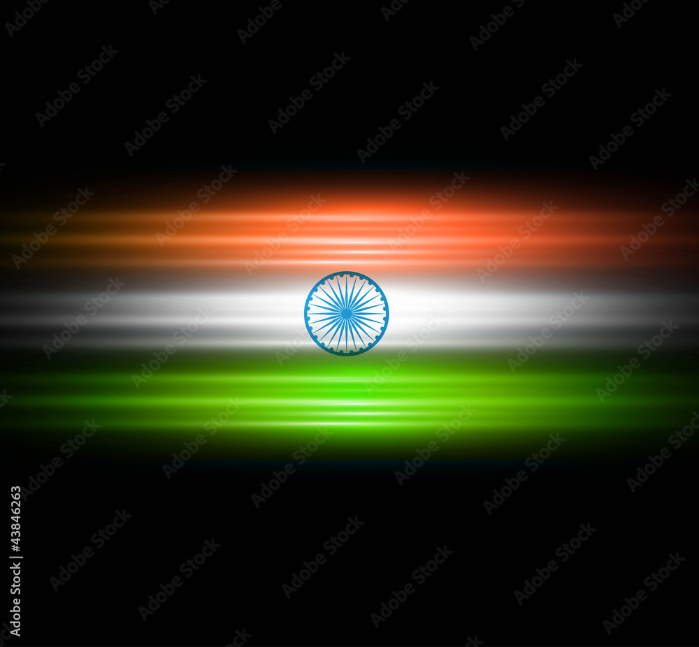 Indian flag black bright stylish tricolor vector Stock Vector | Adobe Stock
