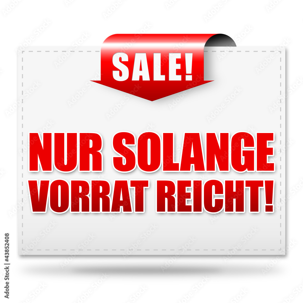 Nur solange Vorrat reicht! Button, Icon Stock-Illustration | Adobe Stock
