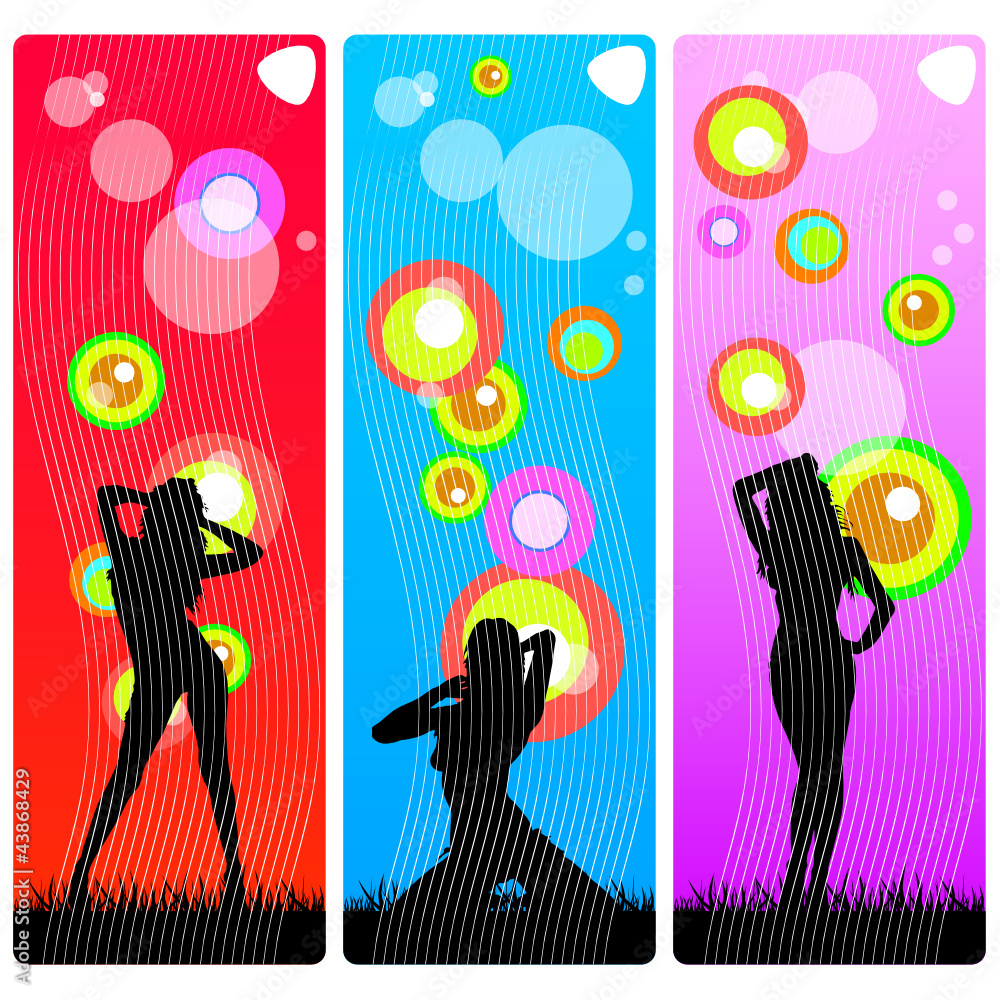 Sexy And Beauty Girls In Various Poses Vector Stock Vector Adobe Stock