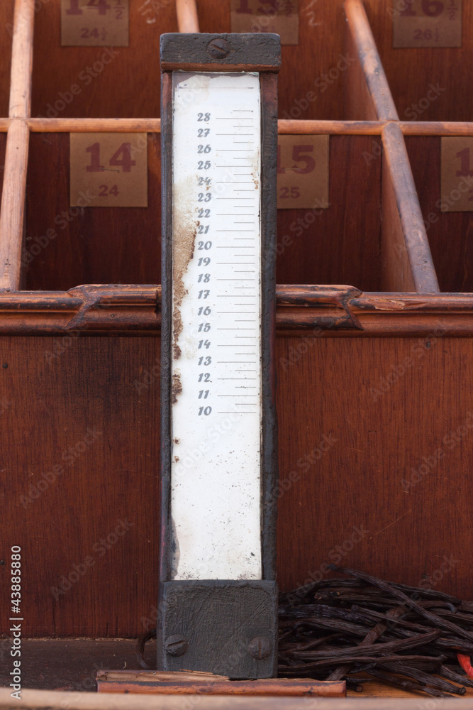 réglette de calibrage et mesurage de la vanille Stock-foto | Adobe Stock