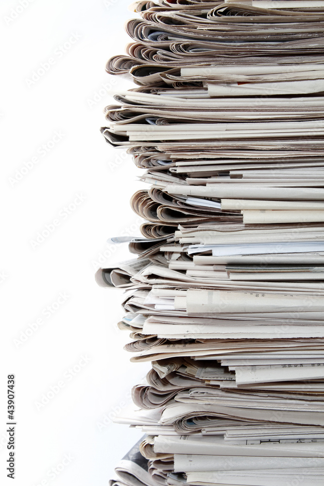 Stack of newspapers Stock Photo | Adobe Stock