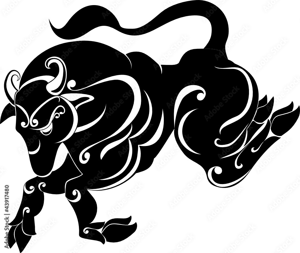tattoo Taurus. Astrology sign. Vector zodiac Stock Vector | Adobe Stock