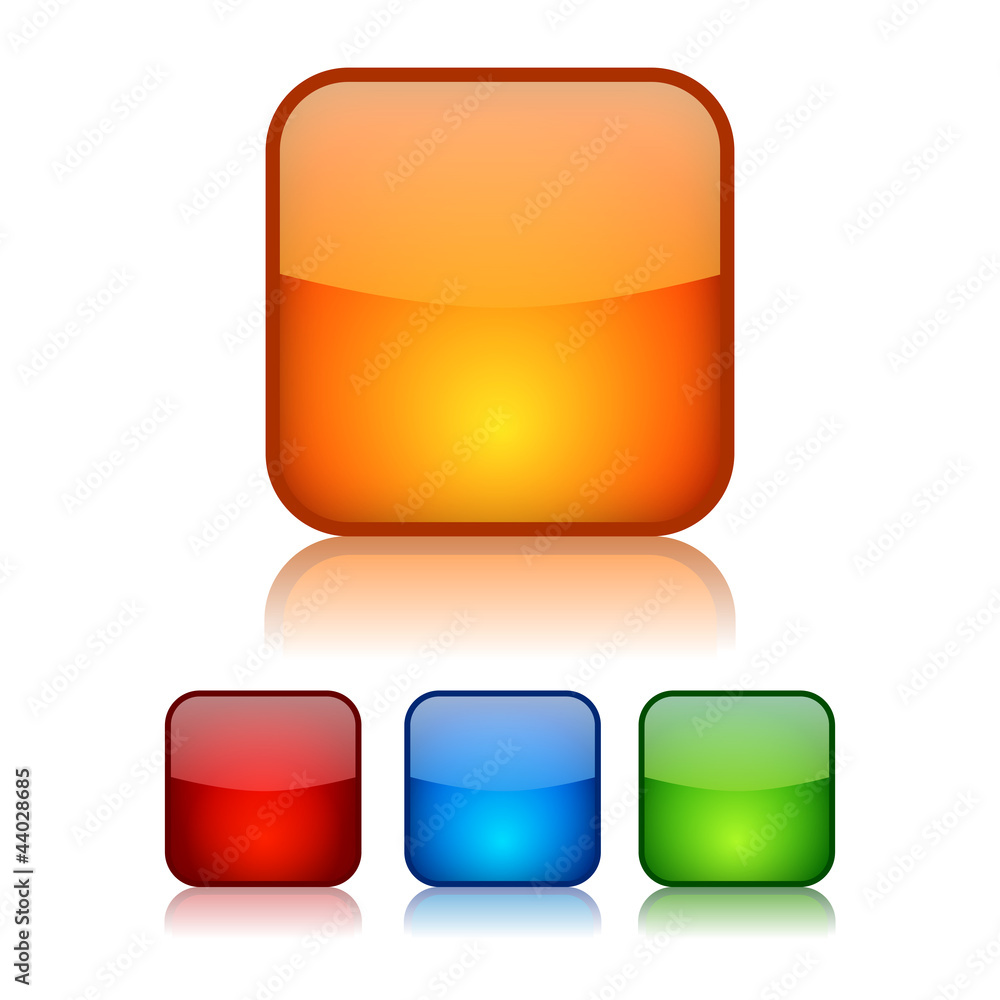 Buttons collection, vector illustration Stock Vector | Adobe Stock