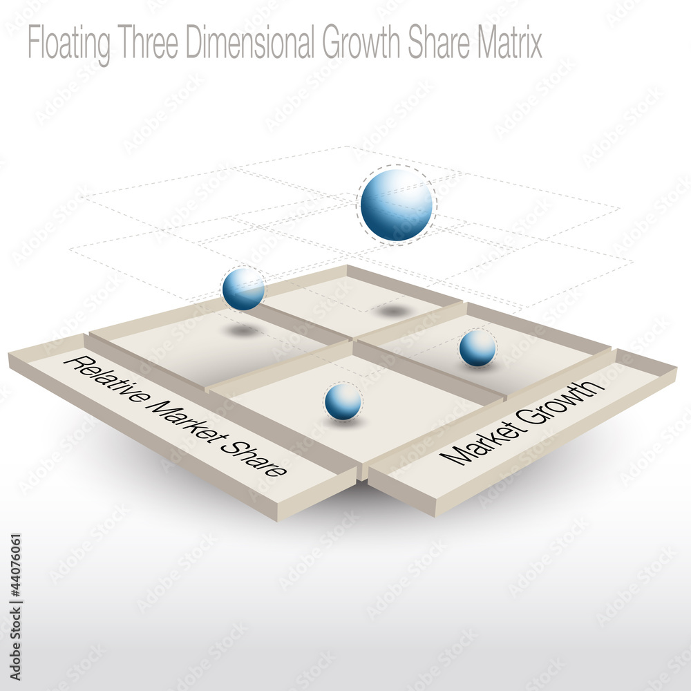 Floating 3D Growth Share Matrix Chart Stock Vector | Adobe Stock