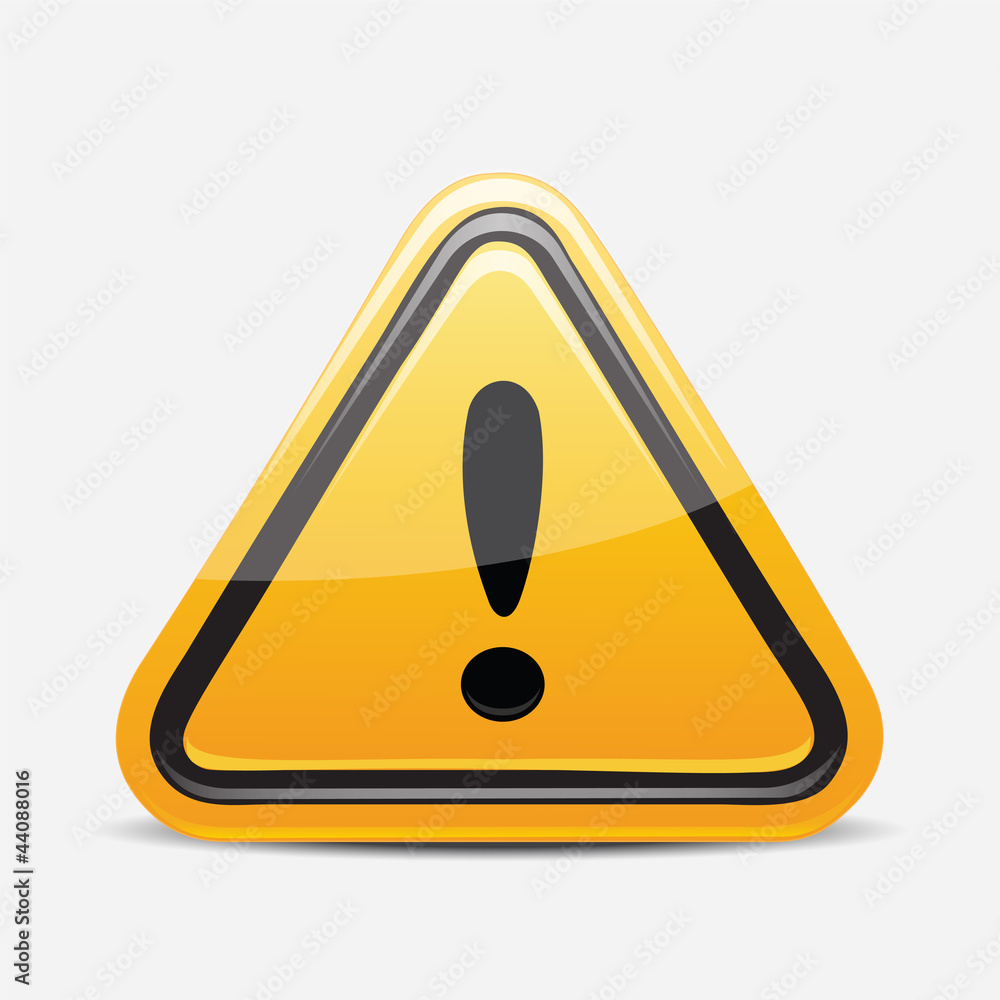Triangular warning sign Stock Vector | Adobe Stock