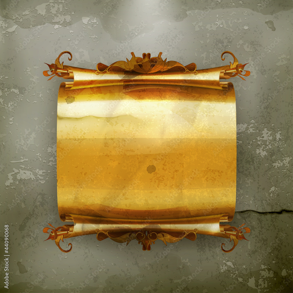 Vintage scroll, old-style vector Stock Vector | Adobe Stock