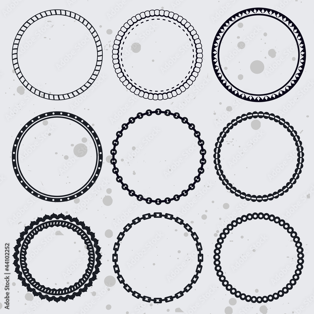Vector collection with circle frames Stock Vector | Adobe Stock