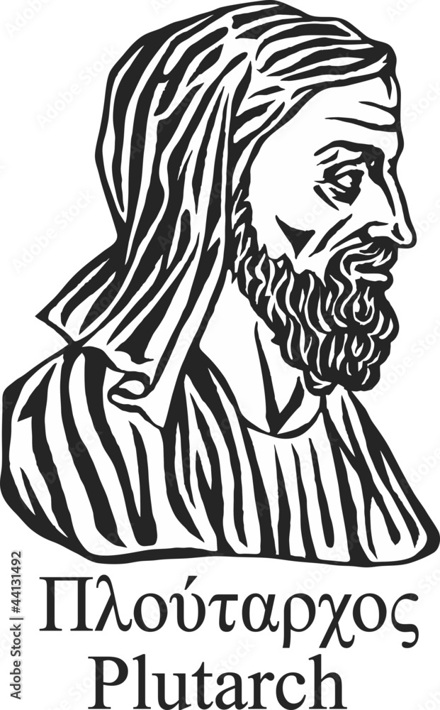 Ancient greek historian and philosopher Plutarch . Stock Vector | Adobe Stock